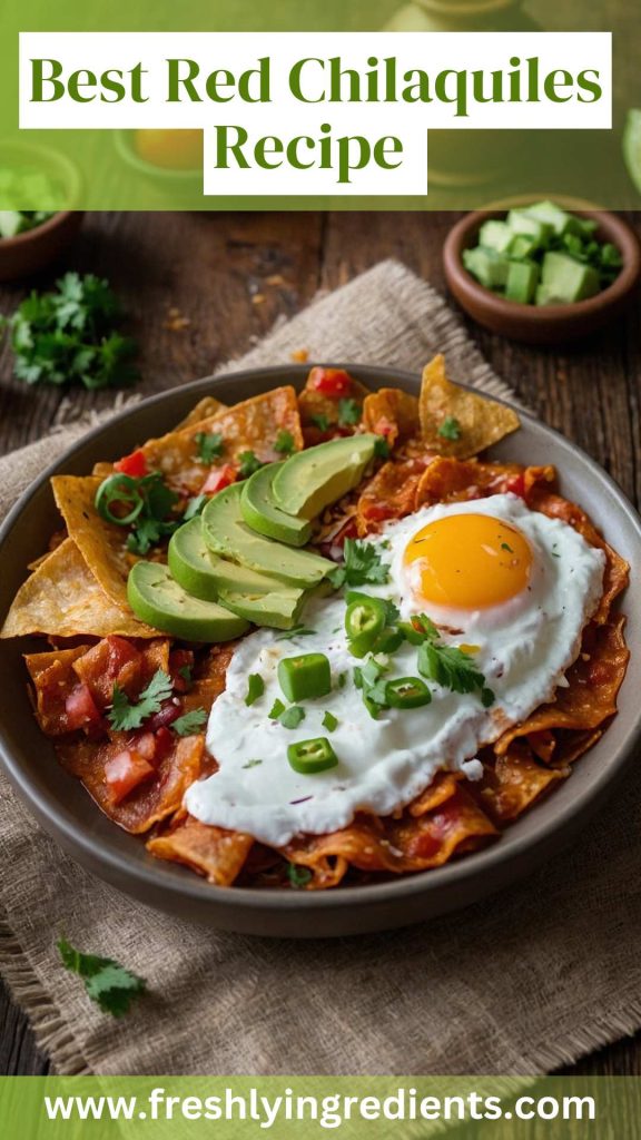 Best Red Chilaquiles Recipe - Freshly Ingredients